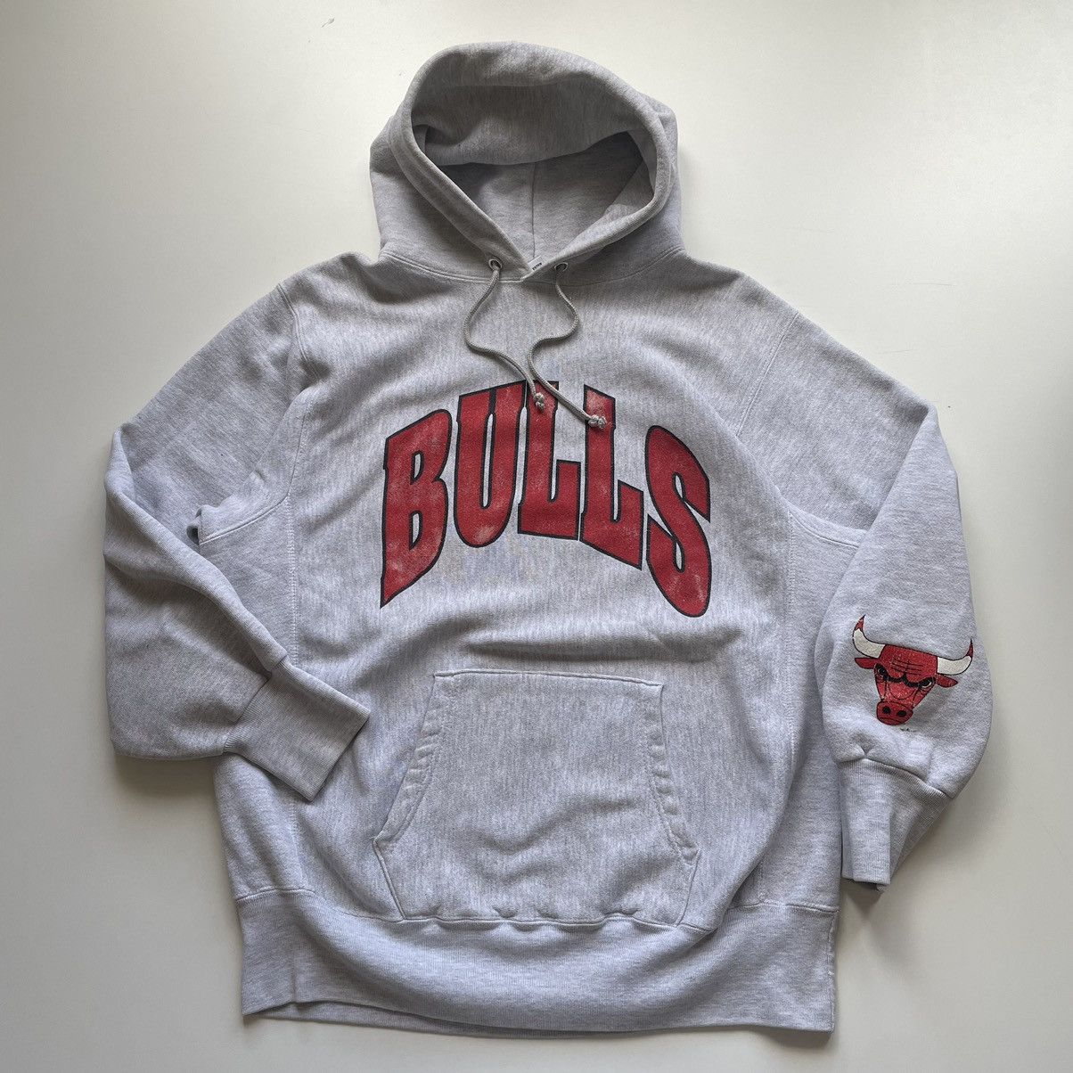 Vintage 1990s Chicago Bulls NBA Reverse Weave Hoodie Rare XL | TOP DRWR