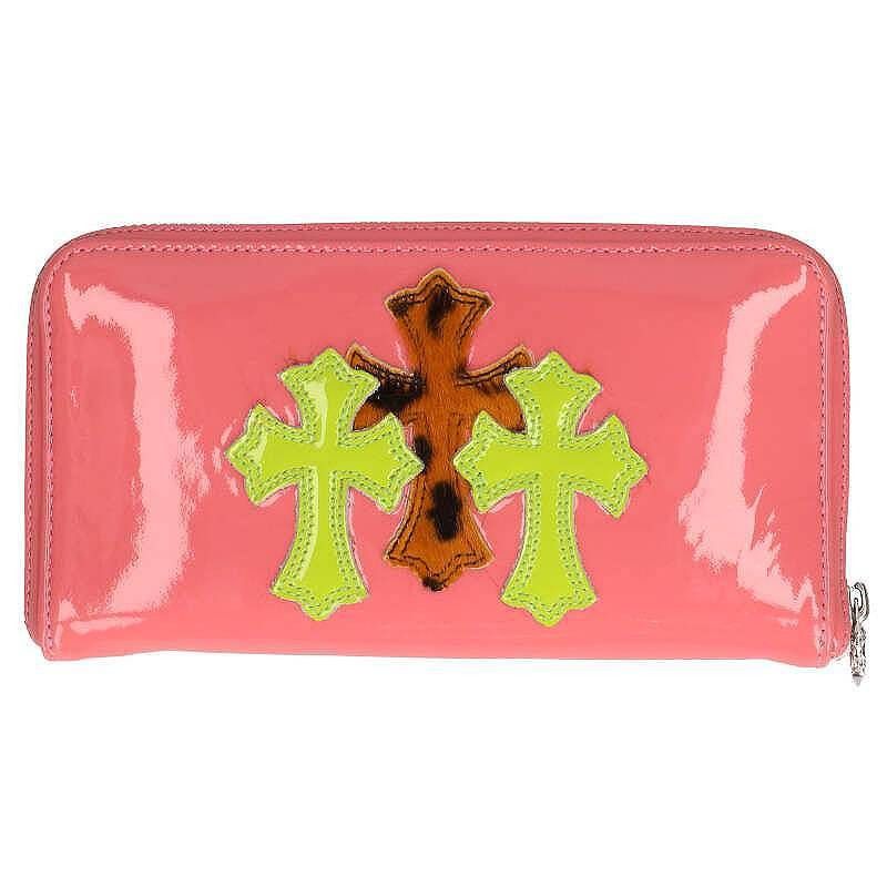 Chrome Hearts Pink Patent Leather Wallet | TOP DRWR