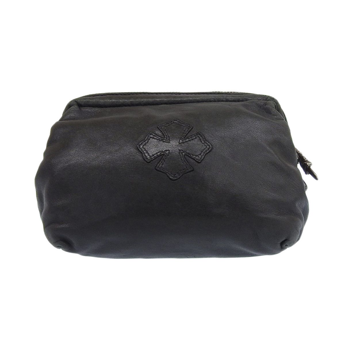 Chrome Hearts Plus Patch Leather Pouch | TOP DRWR