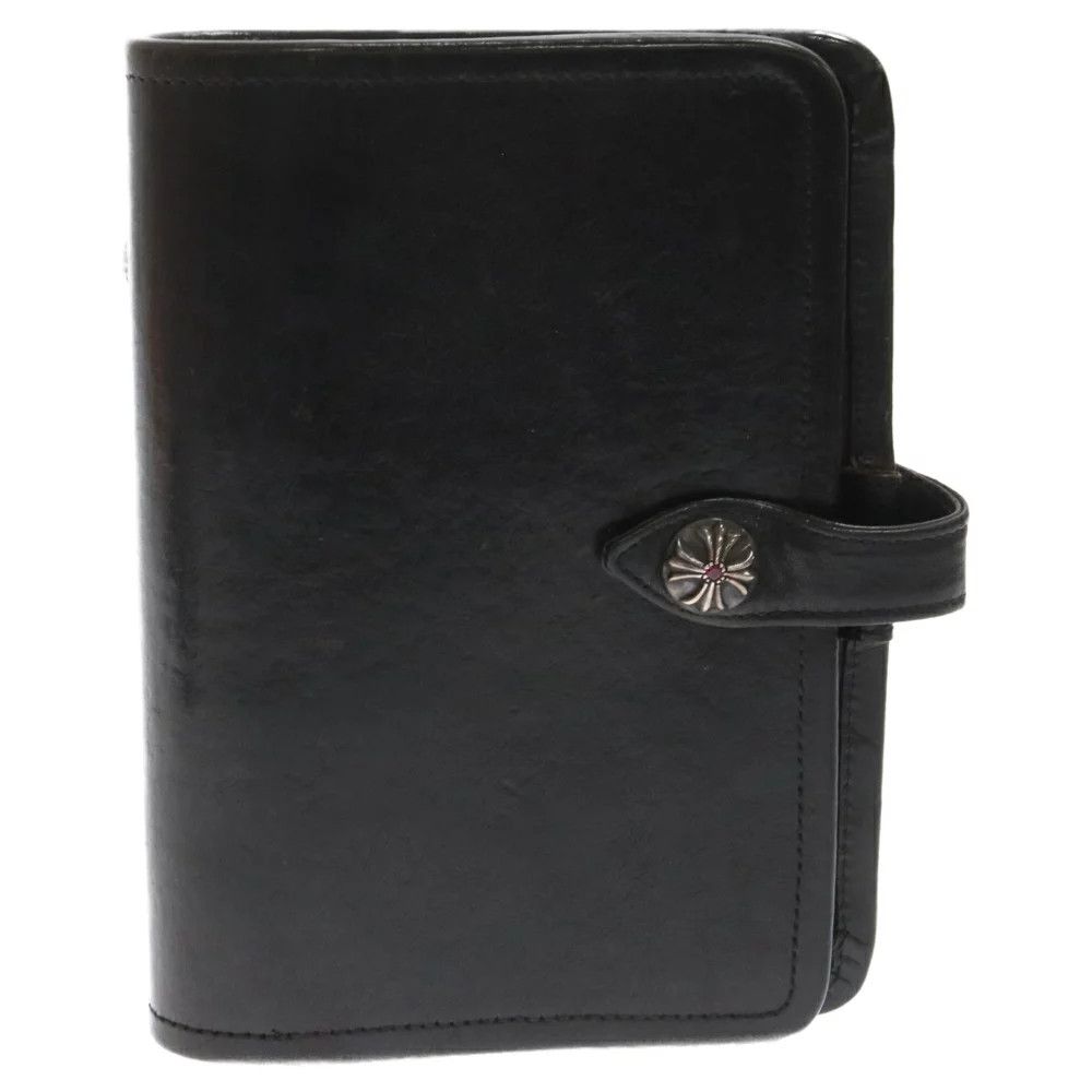 Chrome Hearts Black Leather Agenda Cover | TOP DRWR