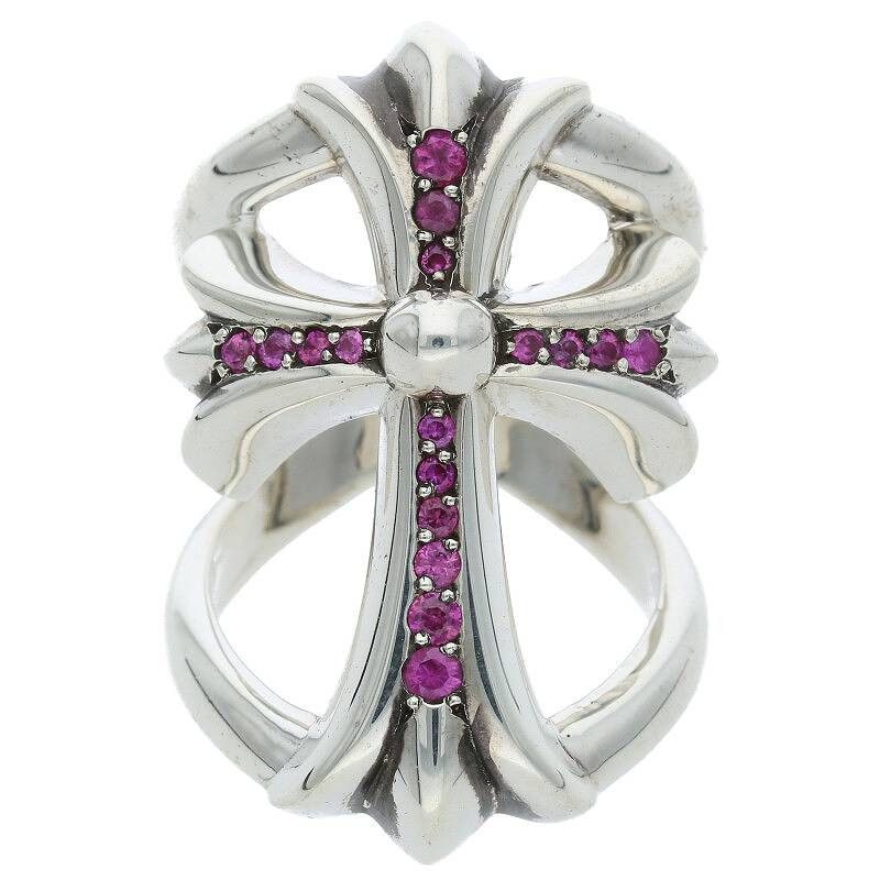 Chrome Hearts Infinity Sapphire Cross Ring - Size 10 | TOP DRWR
