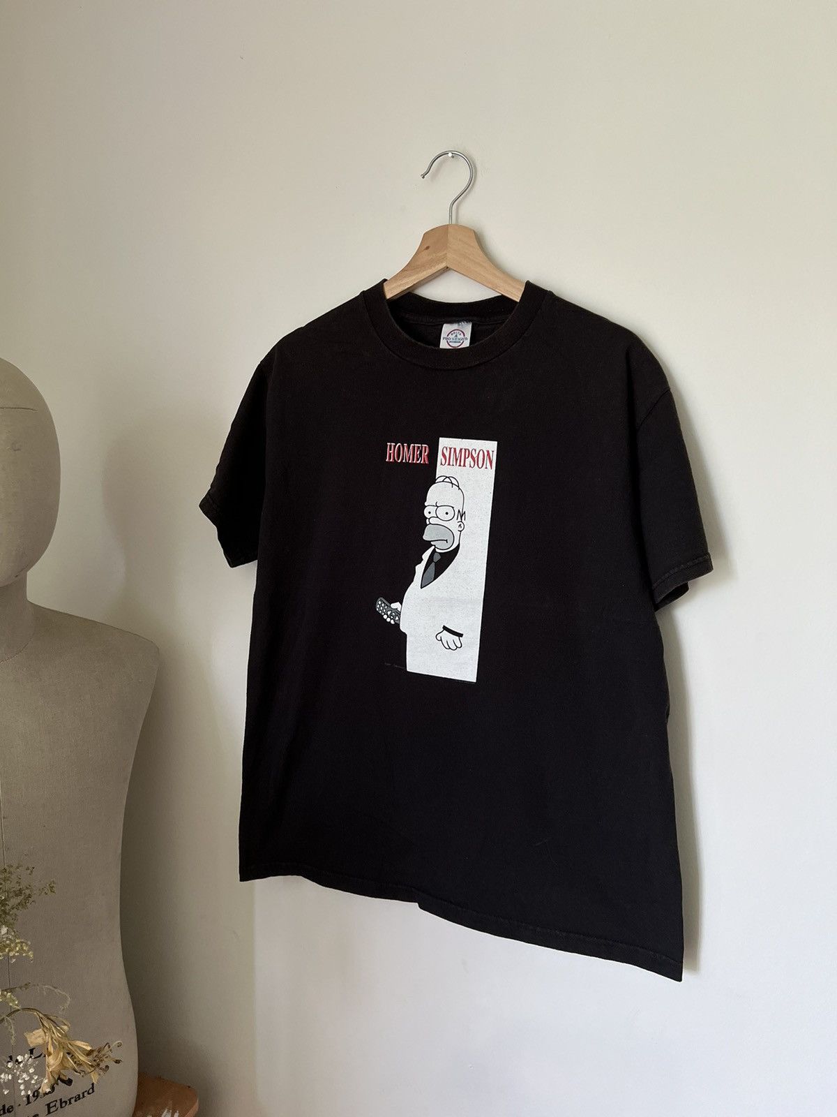 Vintage 2000s Homer Simpson Scarface Parody FOX Promo Tee | TOP DRWR