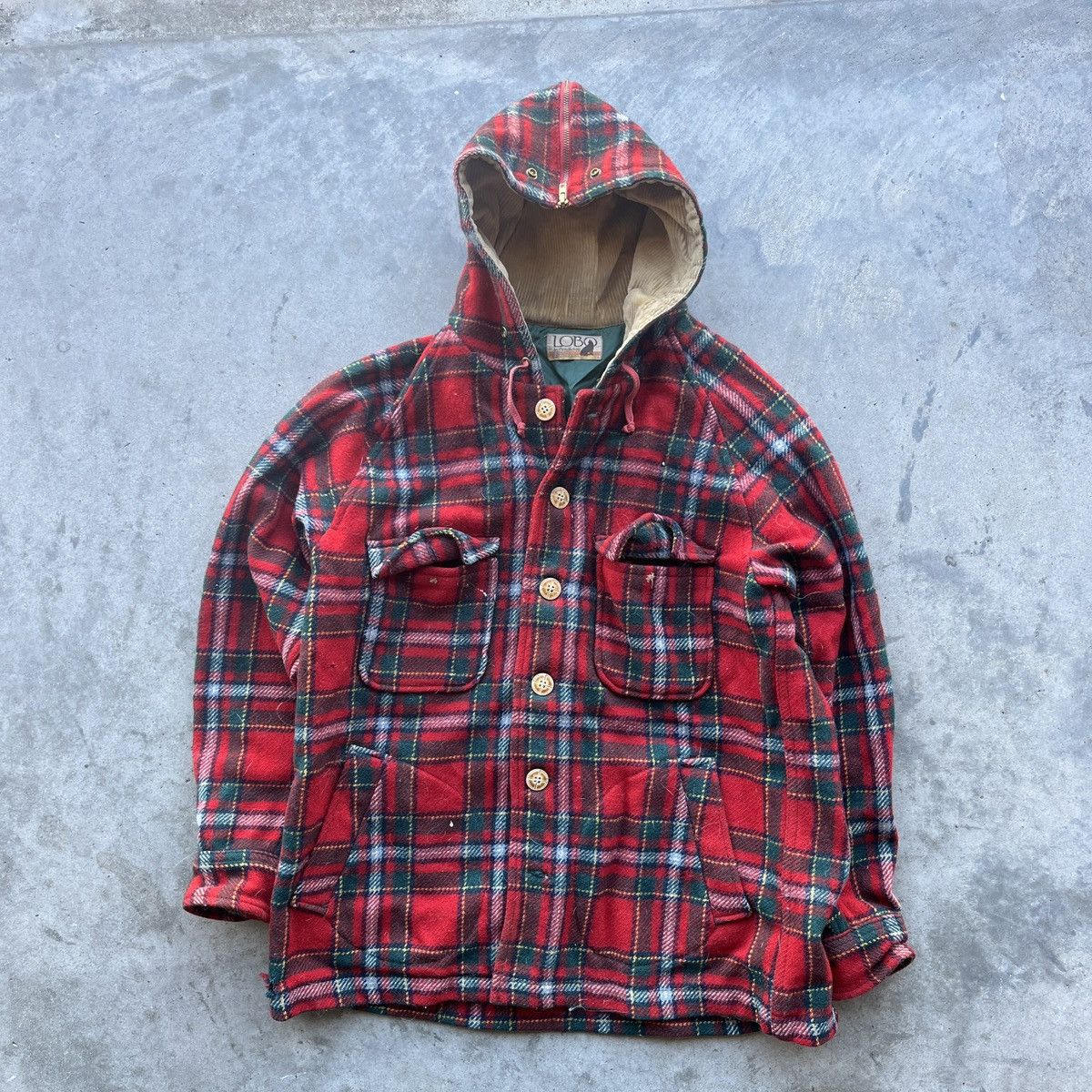 Vintage 60s Pendleton Split Hood Flannel Jacket | TOP DRWR
