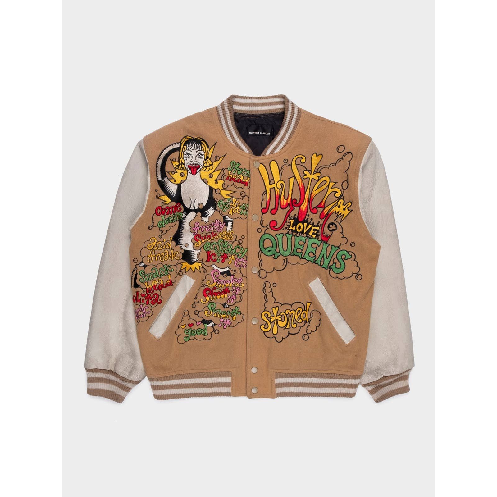 Hysteric Glamour 90s Drug Queen Varsity Jacket | TOP DRWR