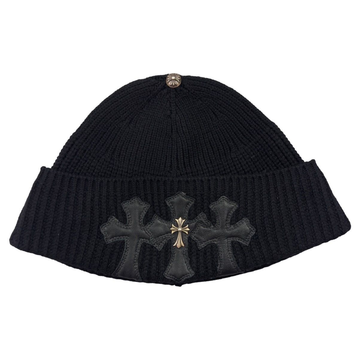 Chrome Hearts Triple Cross Patch Beanie | TOP DRWR