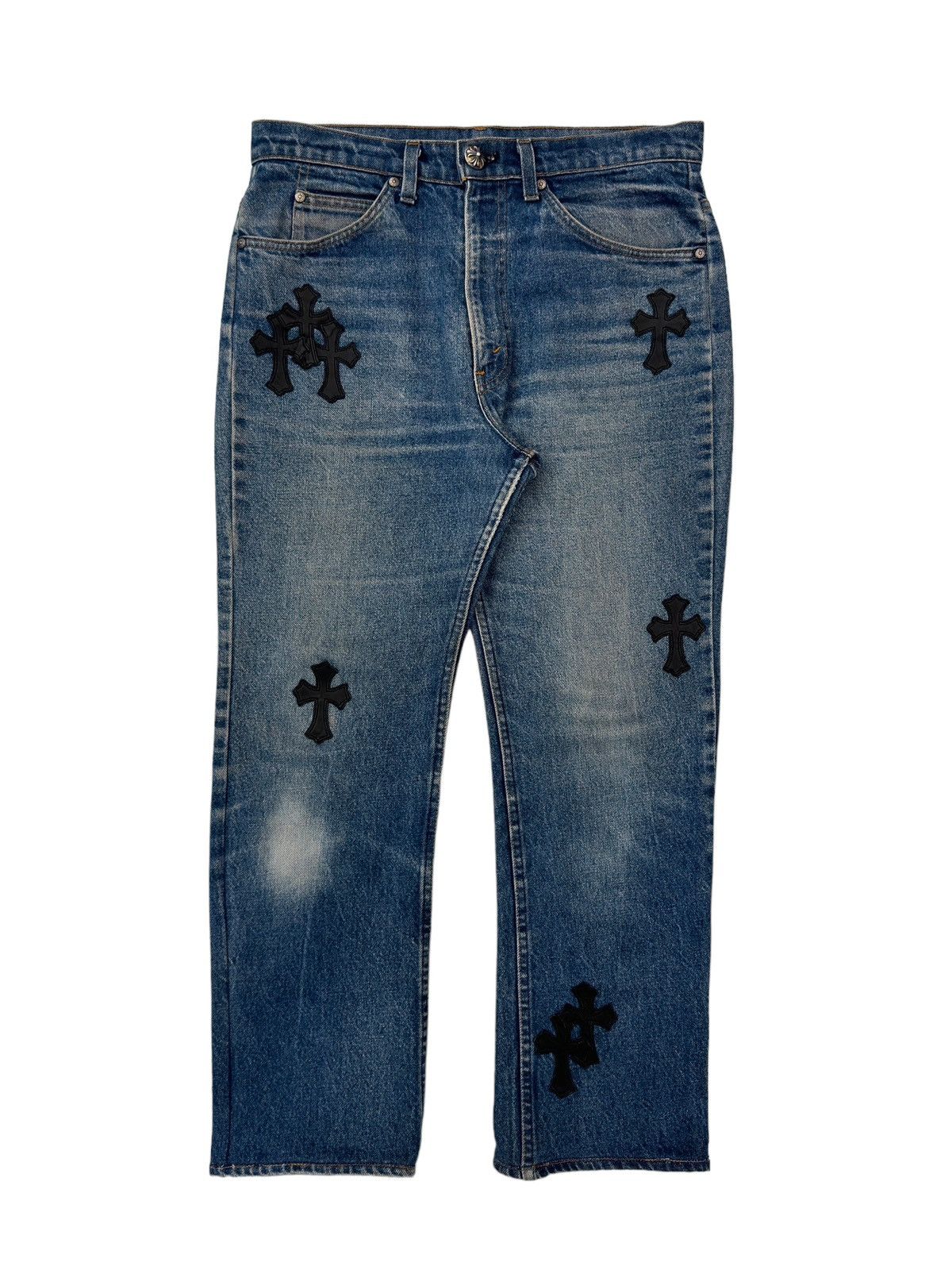 Chrome Hearts × Levi's Chrome Hearts Levi Cross Patch Denim Jeans | TOP ...