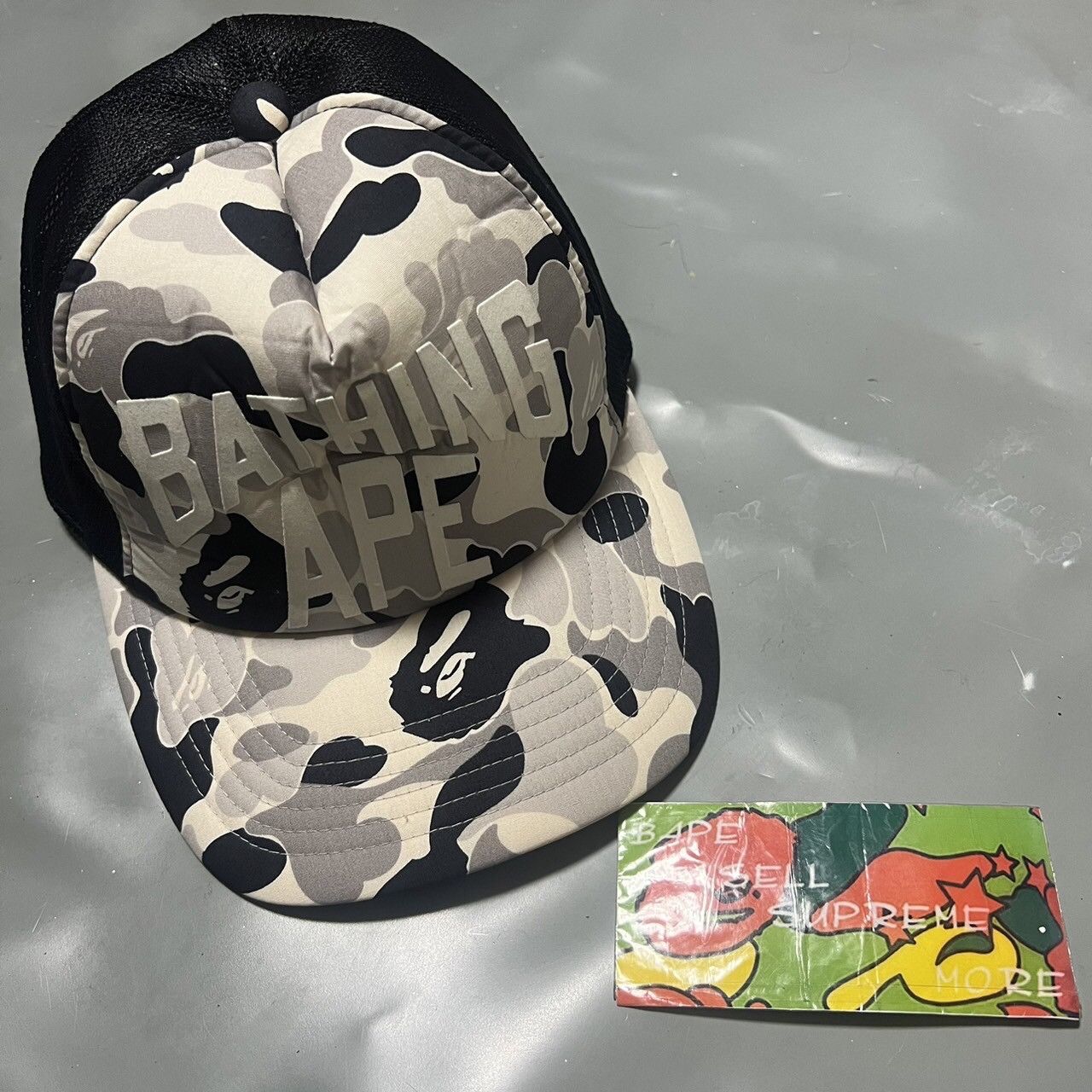Bape ABC Camo NYC Logo Mesh Cap | TOP DRWR