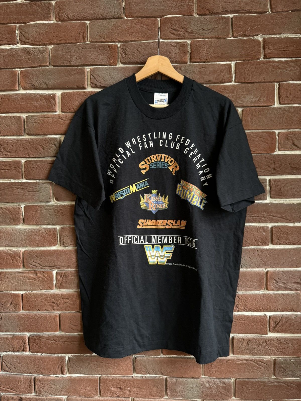 Vintage 1996 WWF Fan Club Member 90s WWE wrestling L | TOP DRWR